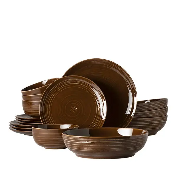 SELTMANN Terra 16 Piece Dinnerware Set, Service For 4 - Brown