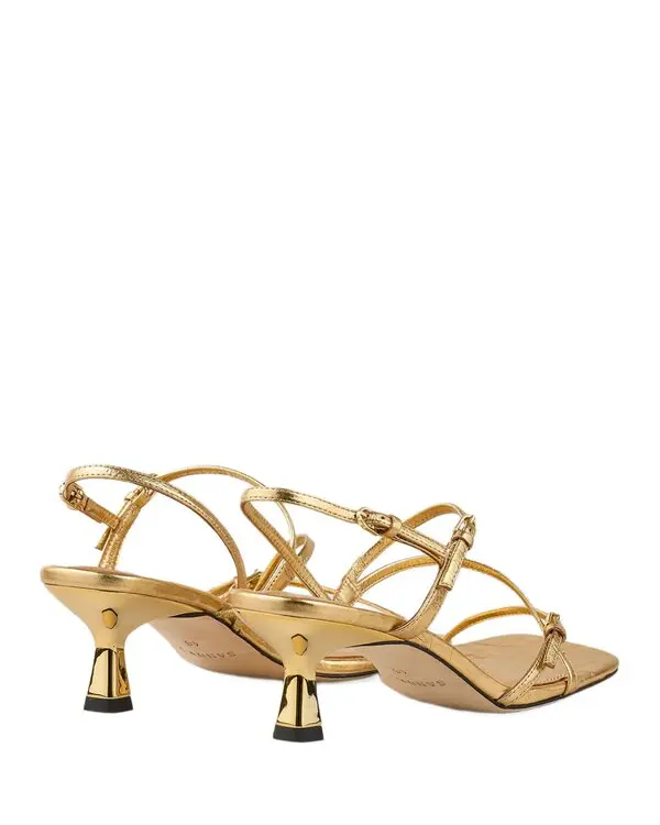 Sandro Strappy Sandals - Gold
