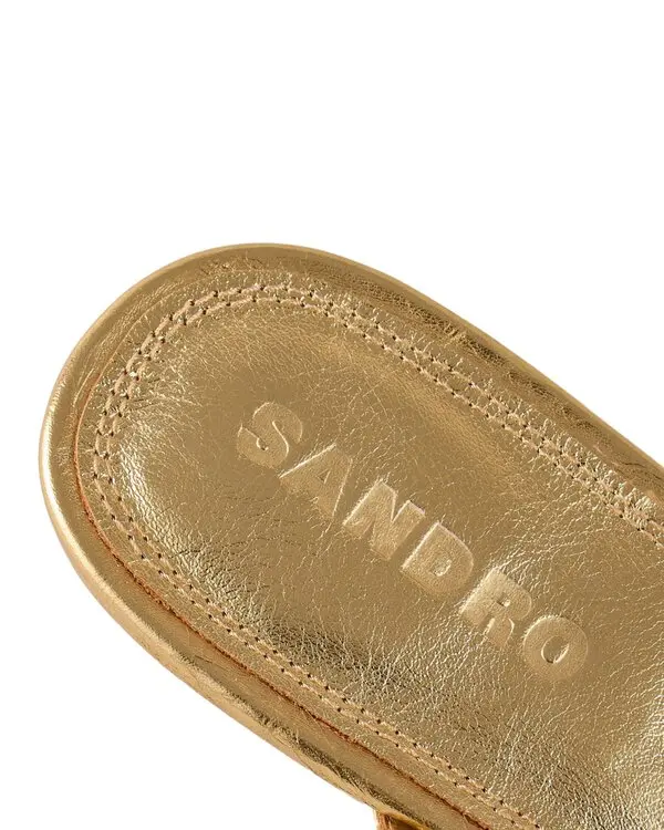 Sandro Strappy Sandals - Gold