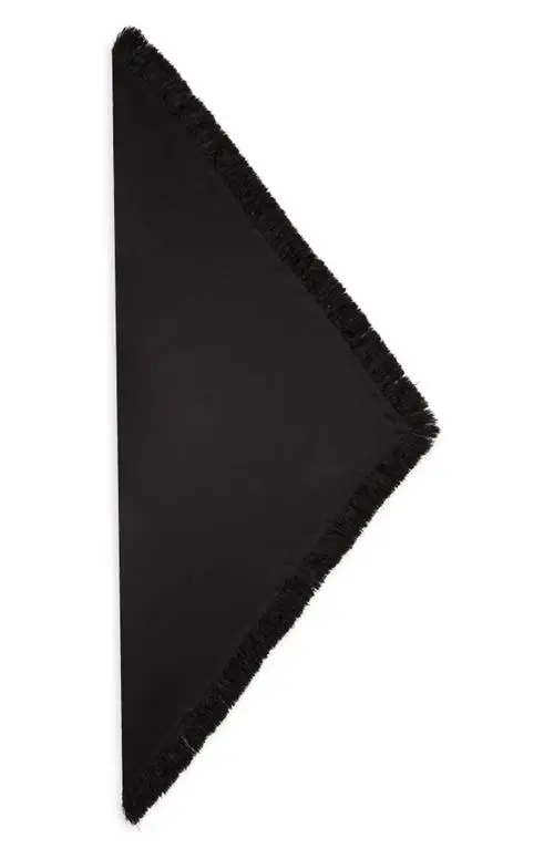 TOTEME Charmeuse Satin Triangle Fringe Scarf