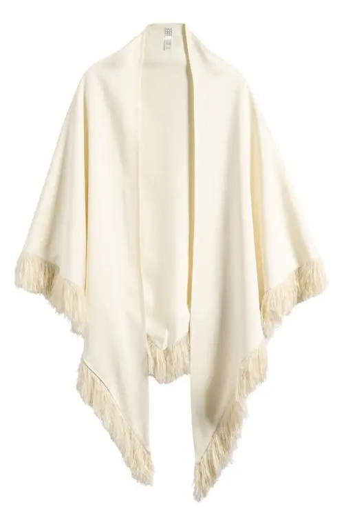TOTÊME - Charmeuse Satin Triangle Fringe Scarf
