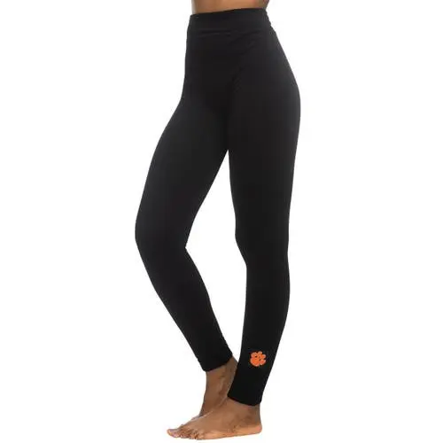 ZOOZATZ Clemson Tigers Fleece Leggings - Black