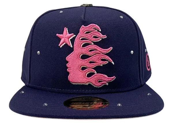 HELLSTAR Og Logo Rhinestones 59fifty Fitted Cap - Navy Blue