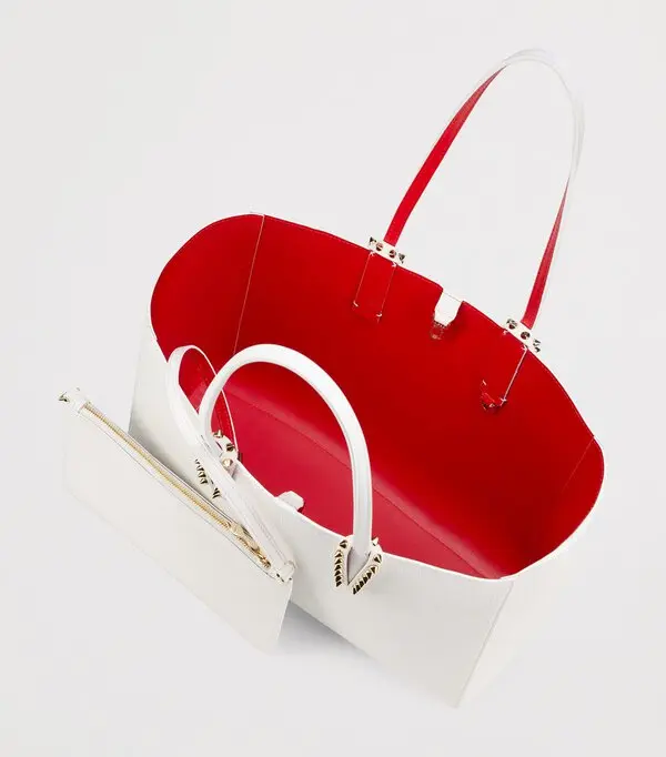 CHRISTIAN LOUBOUTIN Cabata Small Leather Tote - Red