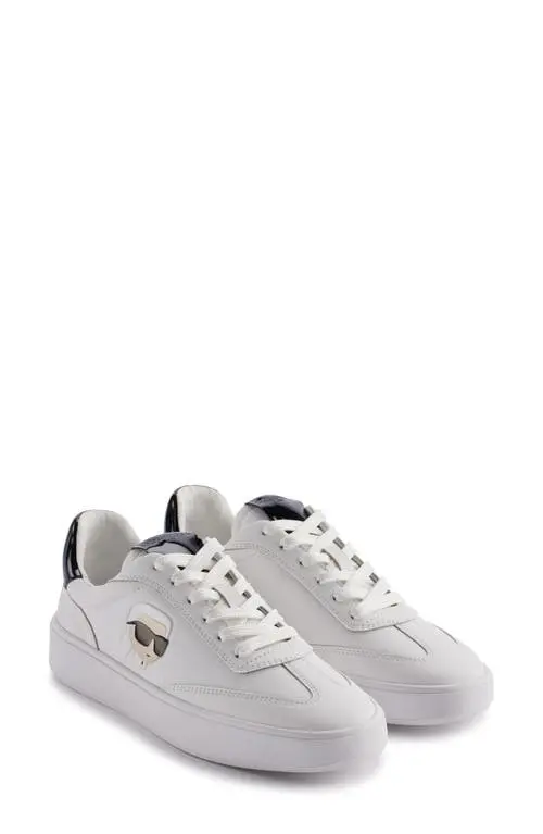Karl Lagerfeld Paris Karl Lagerfeld Sumava Logo Appliqué Sneakers - Bright White/ Black