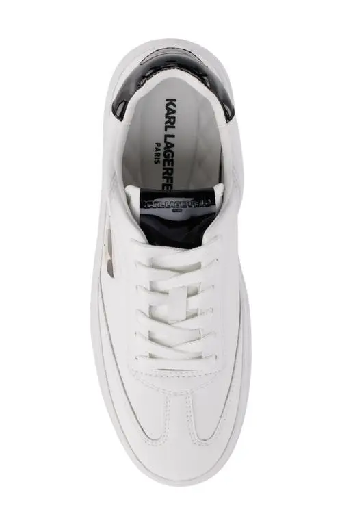 Karl Lagerfeld Paris Karl Lagerfeld Sumava Logo Appliqué Sneakers - Bright White/ Black
