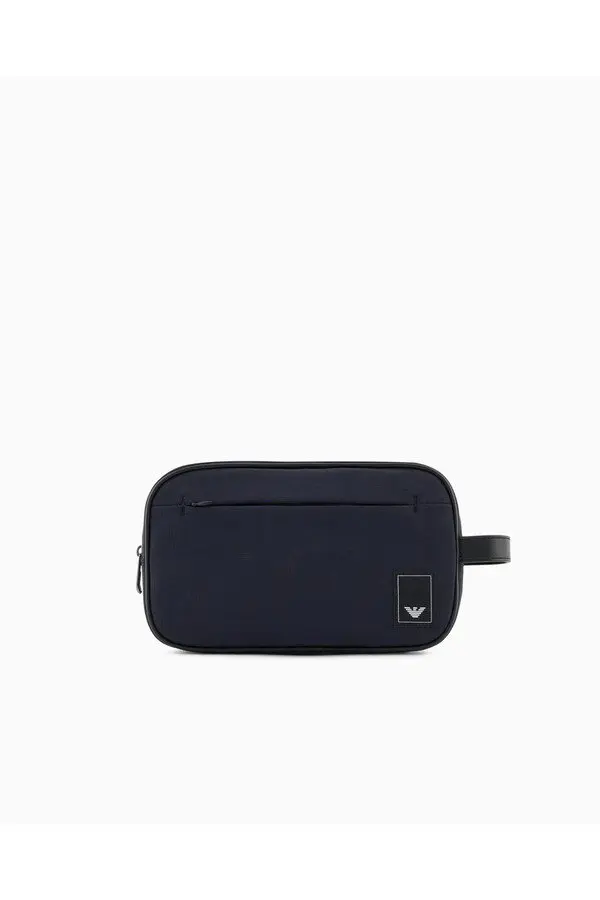 Emporio Armani Travel Essentials Nylon Washbag - Navy