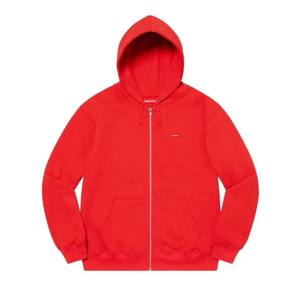 Supreme Small Box Zip Up Hooded Sweatshirt - Red