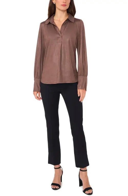 Chaus Oversized Johnny Collar Top