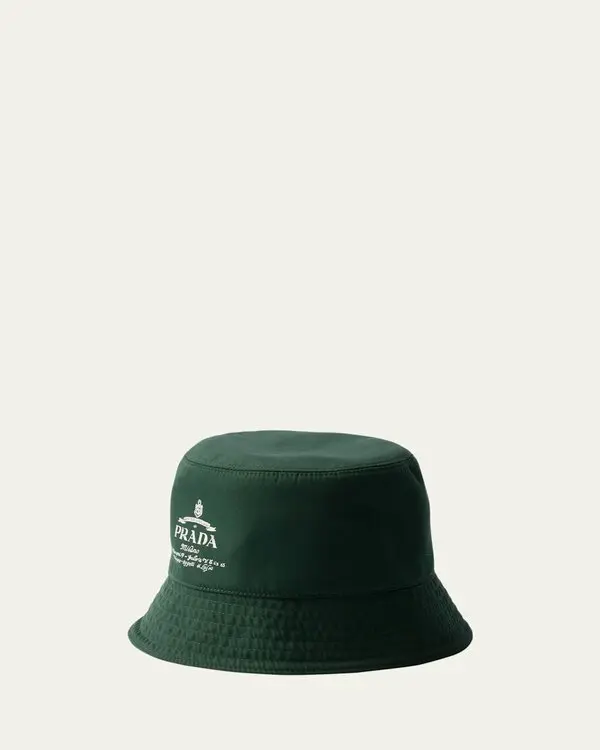 Prada Reversible Cotton Bucket Hat - Biliardo Nero