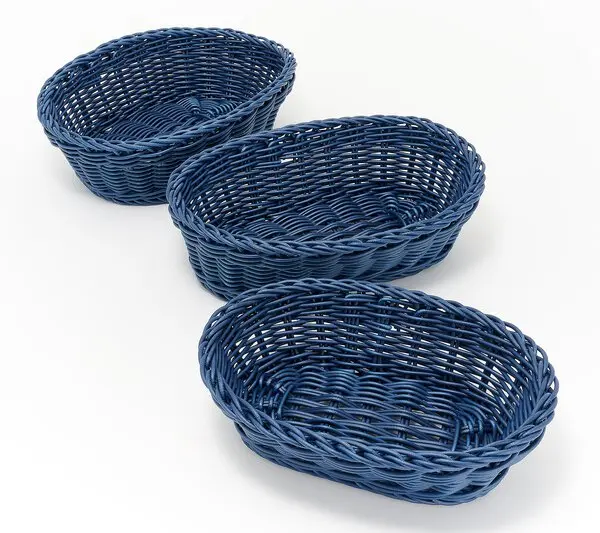 LOCKNLOCK 3-piece Nestable Dishwasher Safe Oval Baskets - One-color
