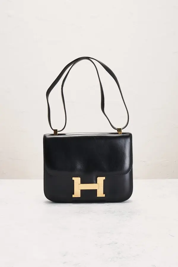 Hermès 1976 Box Constance 23 Shoulder Bag - Black