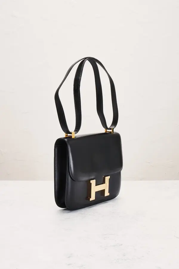 Hermès 1976 Box Constance 23 Shoulder Bag - Black