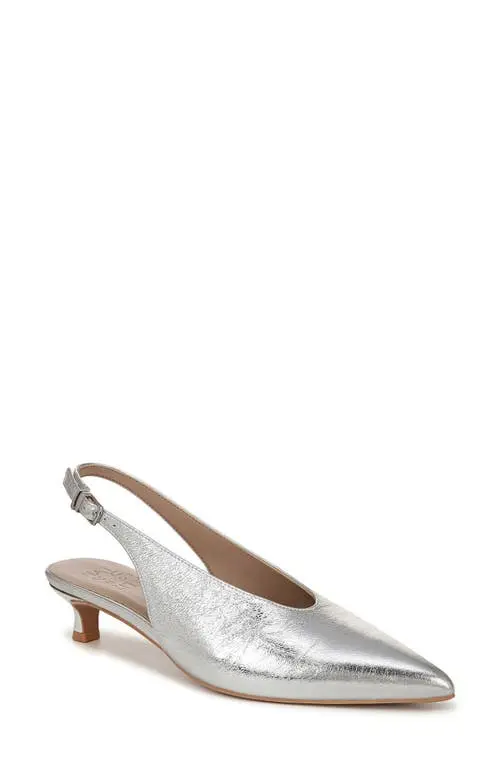 Naturalizer Nicolette Slingback Kitten Heel Pumps - Silver