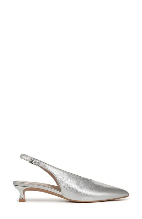 Naturalizer Nicolette Slingback Kitten Heel Pumps - Silver