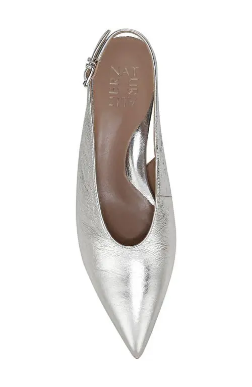 Naturalizer Nicolette Slingback Kitten Heel Pumps - Silver