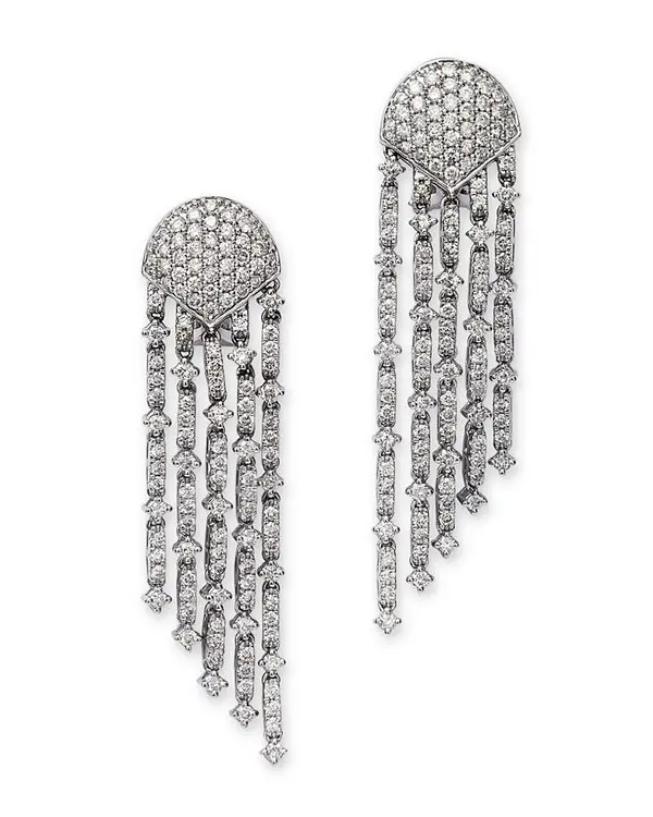 Bloomingdale'S Diamond Linear Fringe Drop Earrings, 3.00 Tcw - White