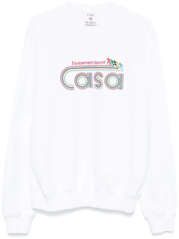 Casablanca Equipement Sportif Embroidered Sweatshirt - White