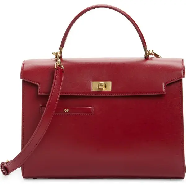 ANYA HINDMARCH Mortimer Leather Top Handle Bag - Vampire