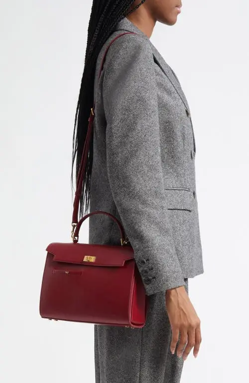ANYA HINDMARCH Mortimer Leather Top Handle Bag - Vampire