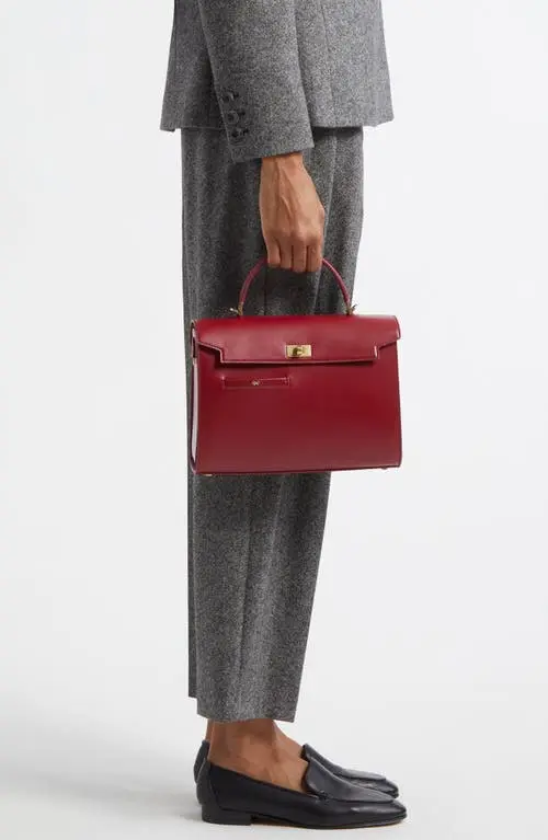 ANYA HINDMARCH Mortimer Leather Top Handle Bag - Vampire