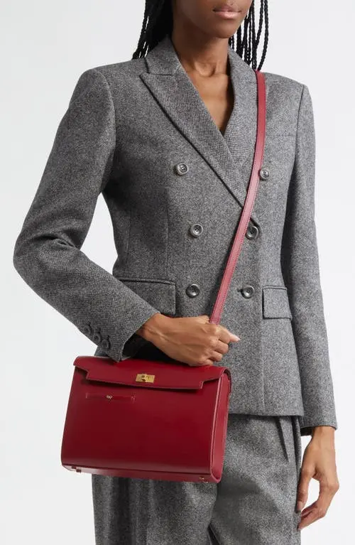ANYA HINDMARCH Mortimer Leather Top Handle Bag - Vampire