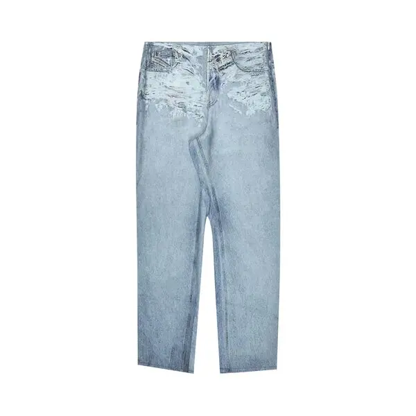 DIESEL Straight Placed Print Jeans