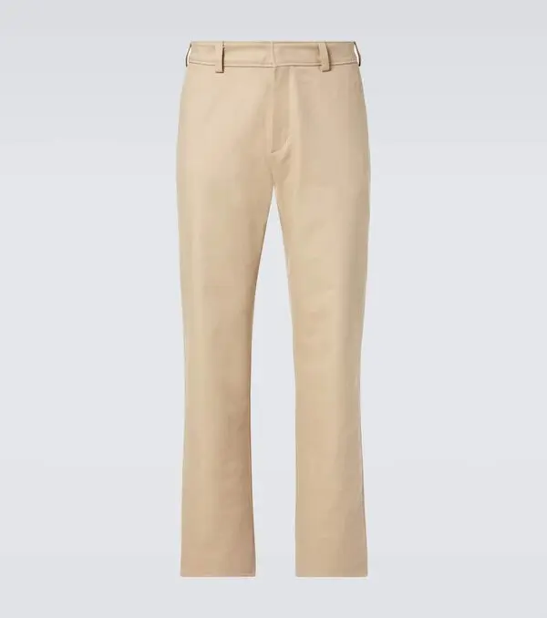 TOD'S Cotton-blend Wide-leg Chinos - Beige