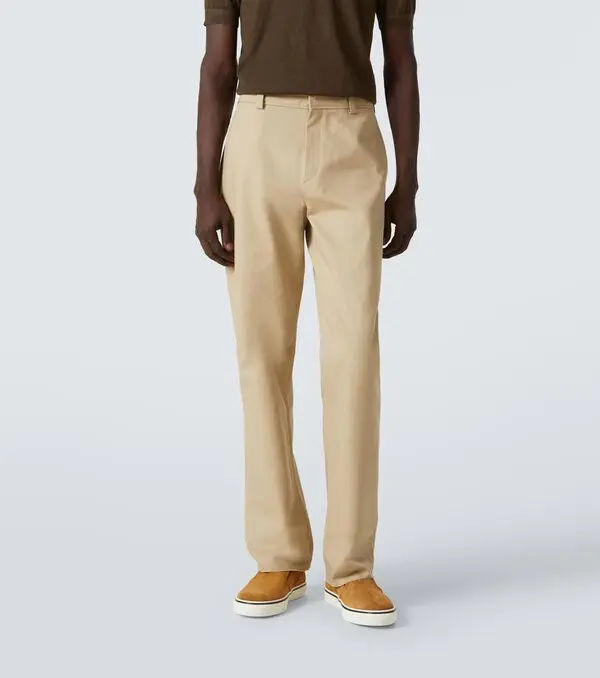 TOD'S Cotton-blend Wide-leg Chinos - Beige