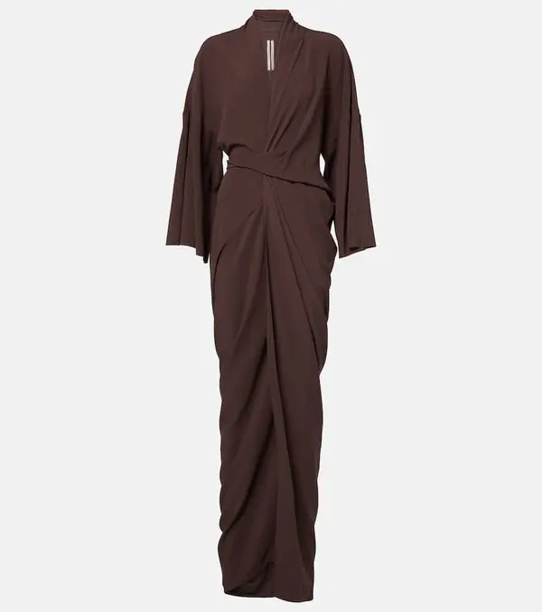 Rick Owens Satin Gown - Brown - 30% Off | Editorialist