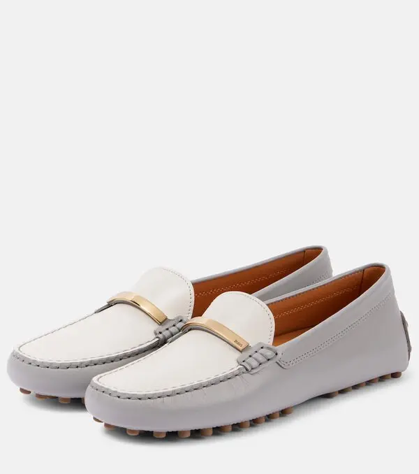 TOD'S Gommini Leather Driving Shoes - Blue