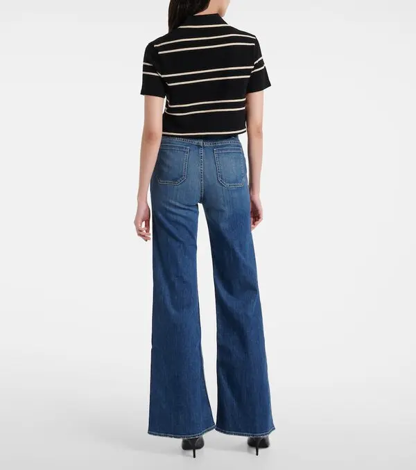 NILI LOTAN Terrell High-rise Bootcut Jeans - Blue