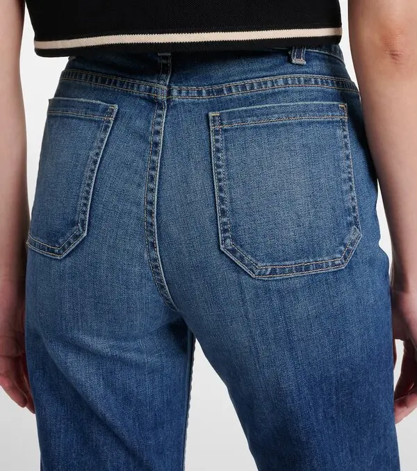 NILI LOTAN Terrell High-rise Bootcut Jeans - Blue