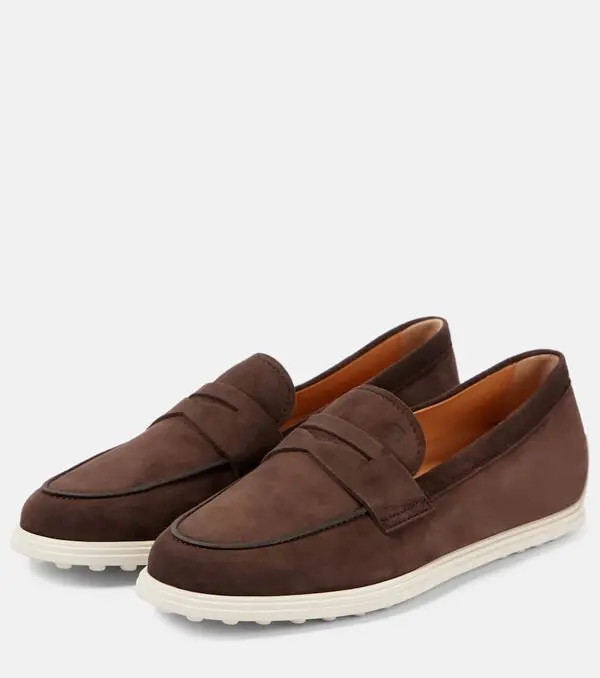 TOD'S Suede Loafers - Brown
