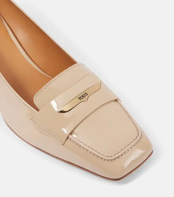 TOD'S 50 Patent Leather Loafer Pumps