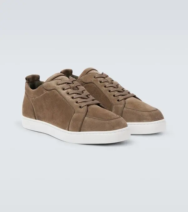 Christian Louboutin Rantulow Suede Sneakers Brown Editorialist