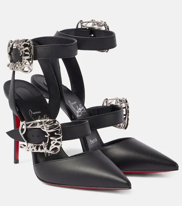 CHRISTIAN LOUBOUTIN Giddylina 100 Leather Pumps - Black