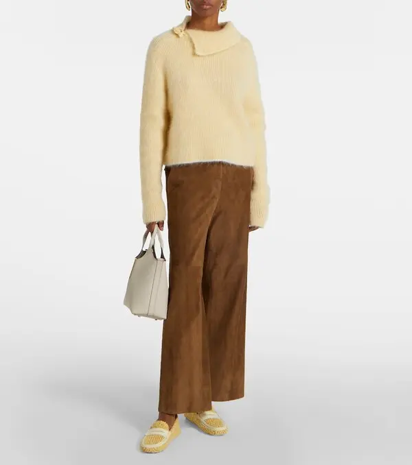 TOD'S Gommino Bouclé Driving Shoes - Yellow
