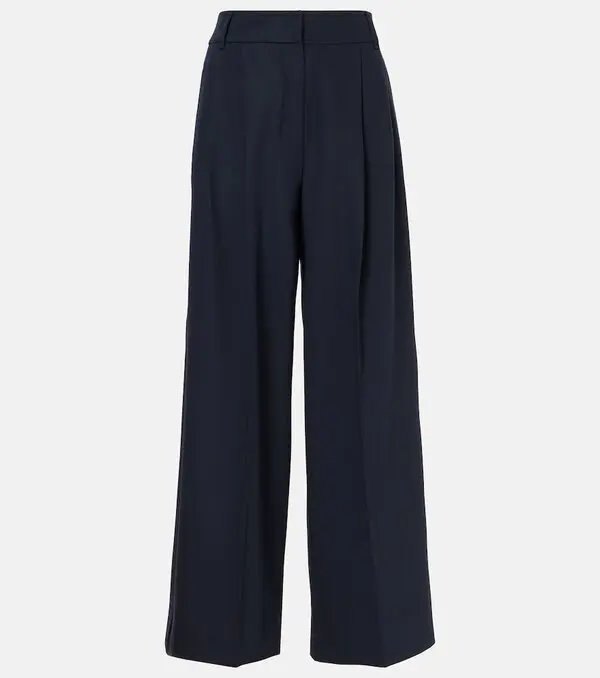 Max Mara Nichols Virgin Wool Wide-leg Pants