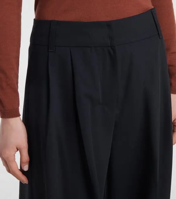 Max Mara Nichols Virgin Wool Wide-leg Pants