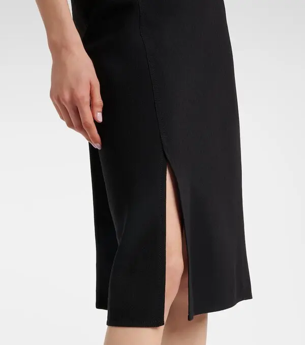 Bottega Veneta One-shoulder Crepe Midi Dress - Black