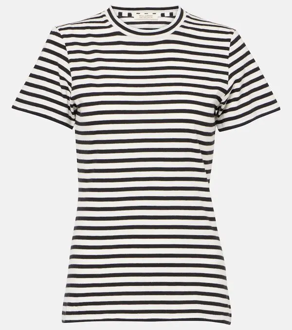 NILI LOTAN Mariela Striped T-shirt - Black