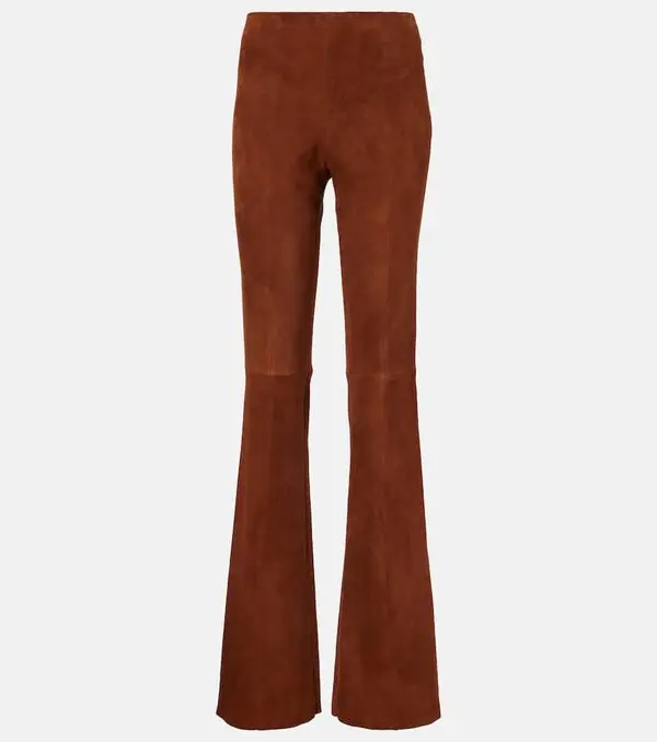 Stouls Gege Flared Leather Pants - Brown