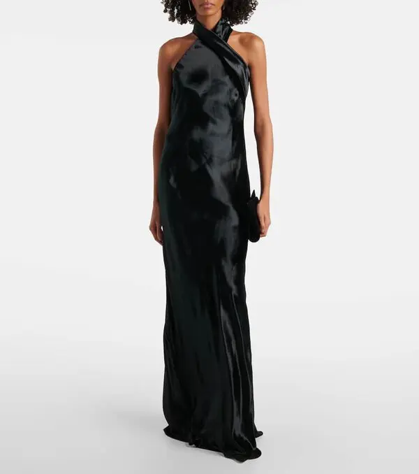 Galvan Pandora Halterneck Gown