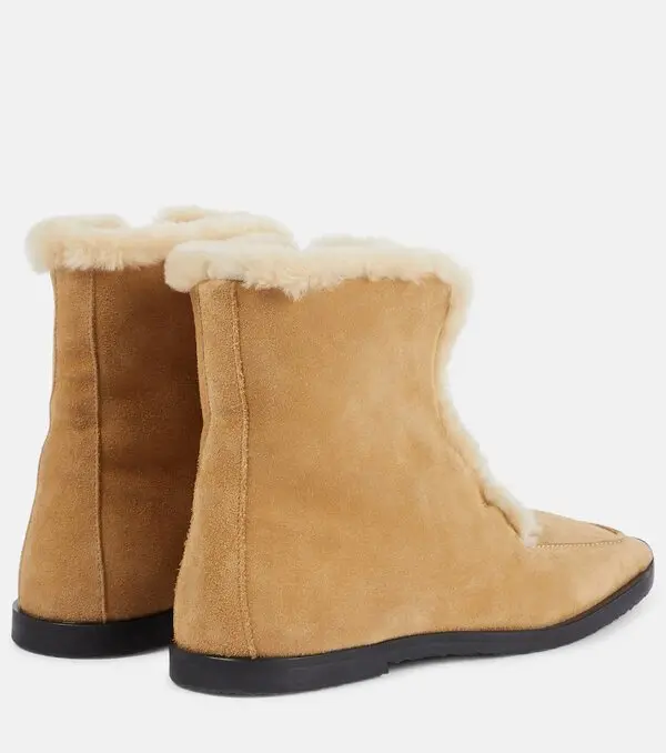 TOTEME Shearling-lined Suede Ankle Boots