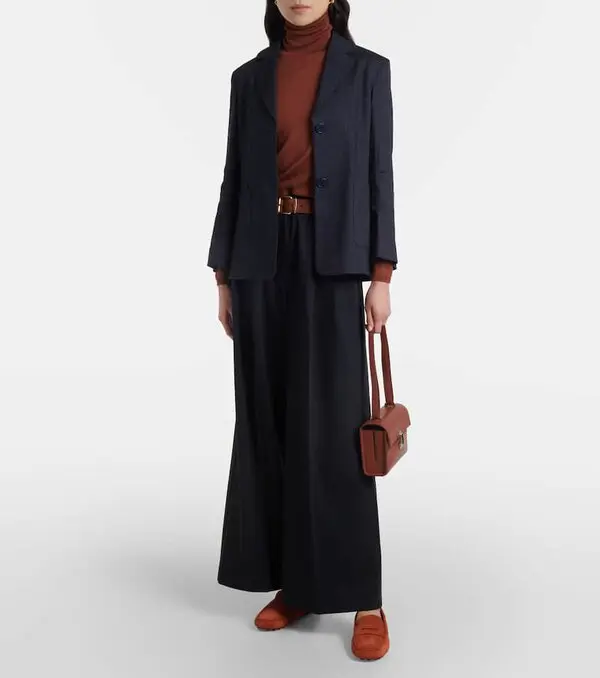 Max Mara Nichols Virgin Wool Wide-leg Pants