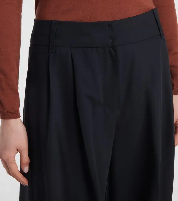 Max Mara Nichols Virgin Wool Wide-leg Pants