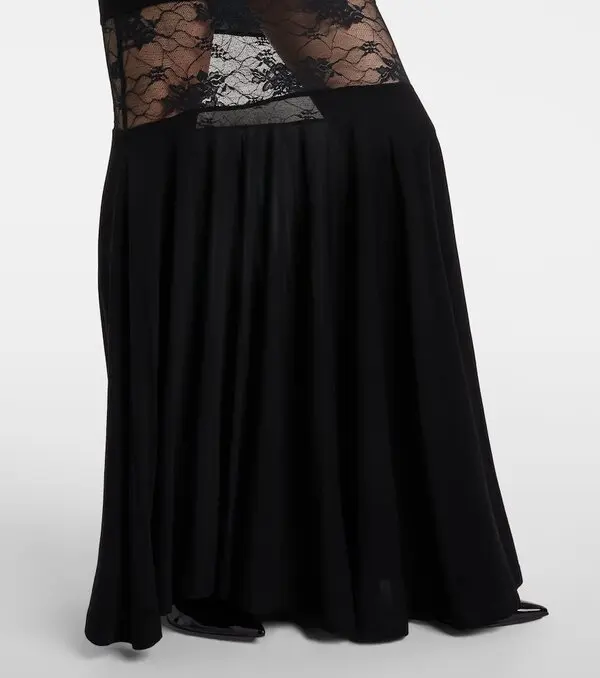 Nina Ricci Paneled Lace Gown