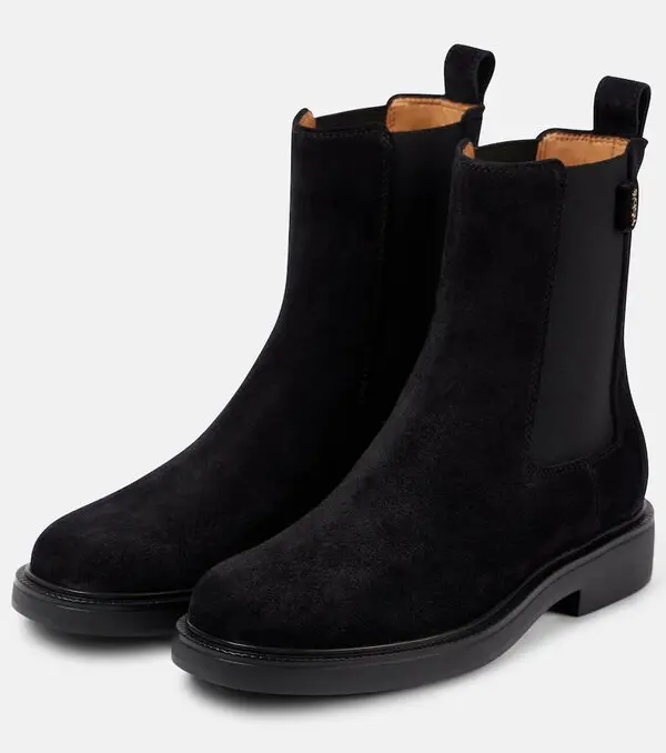 TOD'S Suede Chelsea Boots - Black