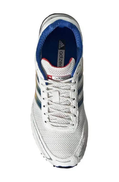 Adidas Adizero Adios Sneakers - White/ Team Royal Blue/ Yellow